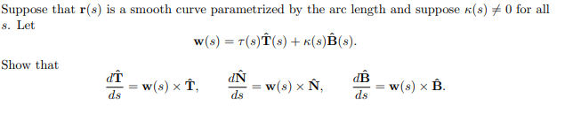 Solved Suppose that r(s) is a smooth curve parametrized by | Chegg.com