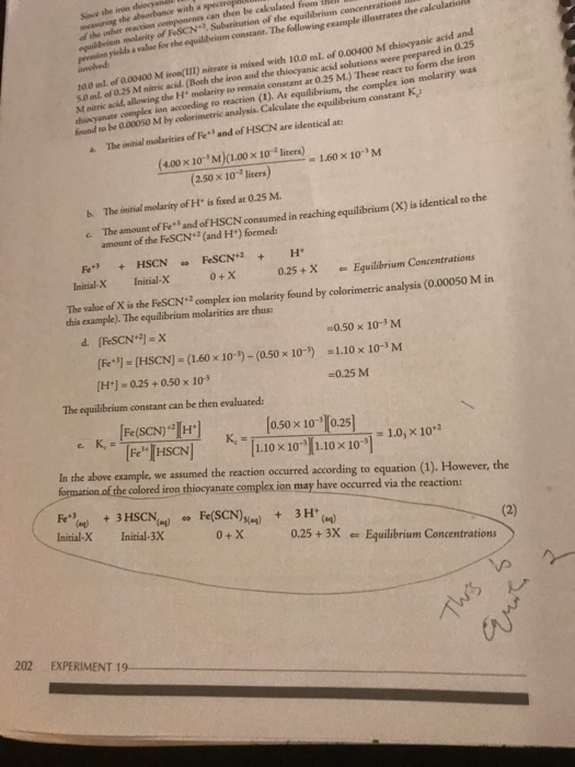 Solved READ THE EXPERIMENTAL DISCUSSION FIRST! Complete the | Chegg.com