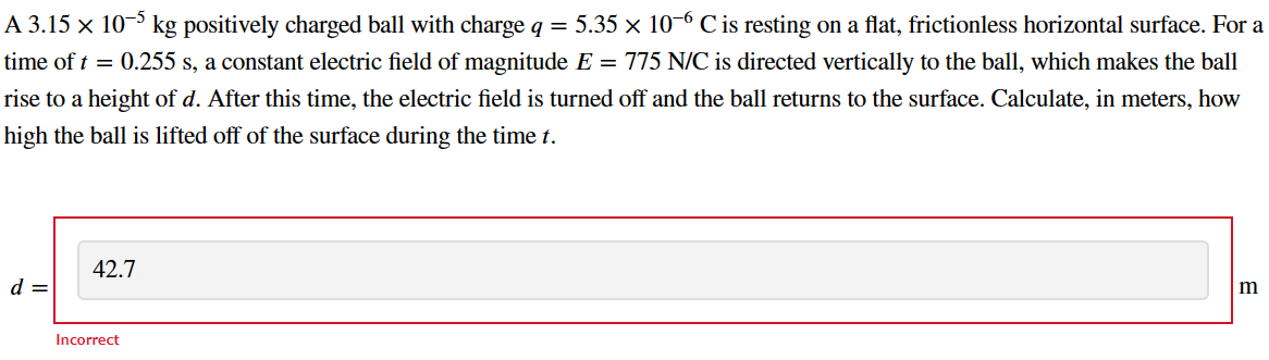 Solved A 3.15×10−5 kg positively charged ball with charge | Chegg.com