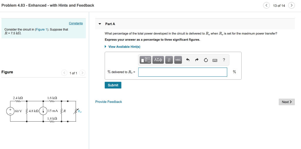 Solved Problem 4.83 - Enhanced-with Hints and Feedback 13 of | Chegg.com