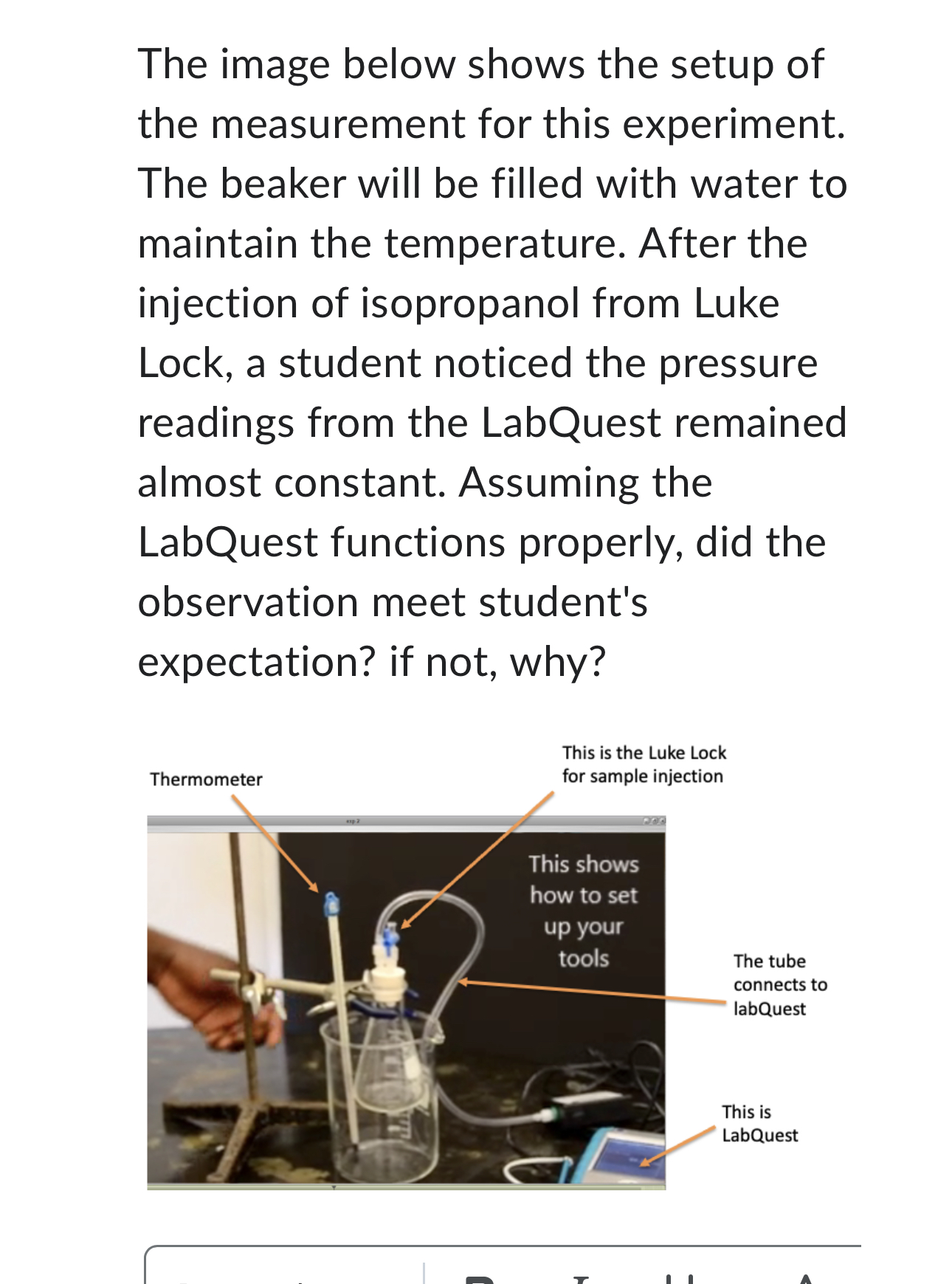 Solved The image below shows the setup ofthe measurement for | Chegg.com