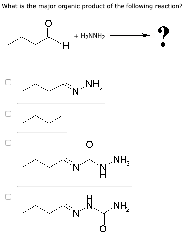 Solved What is the major organic product of the following | Chegg.com