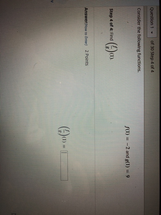 Solved Question 1 of 30 Step 1 of 4 Consider the following | Chegg.com
