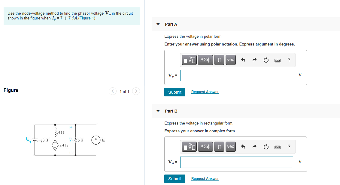 Solved Use the node-voltage method to find the phasor | Chegg.com