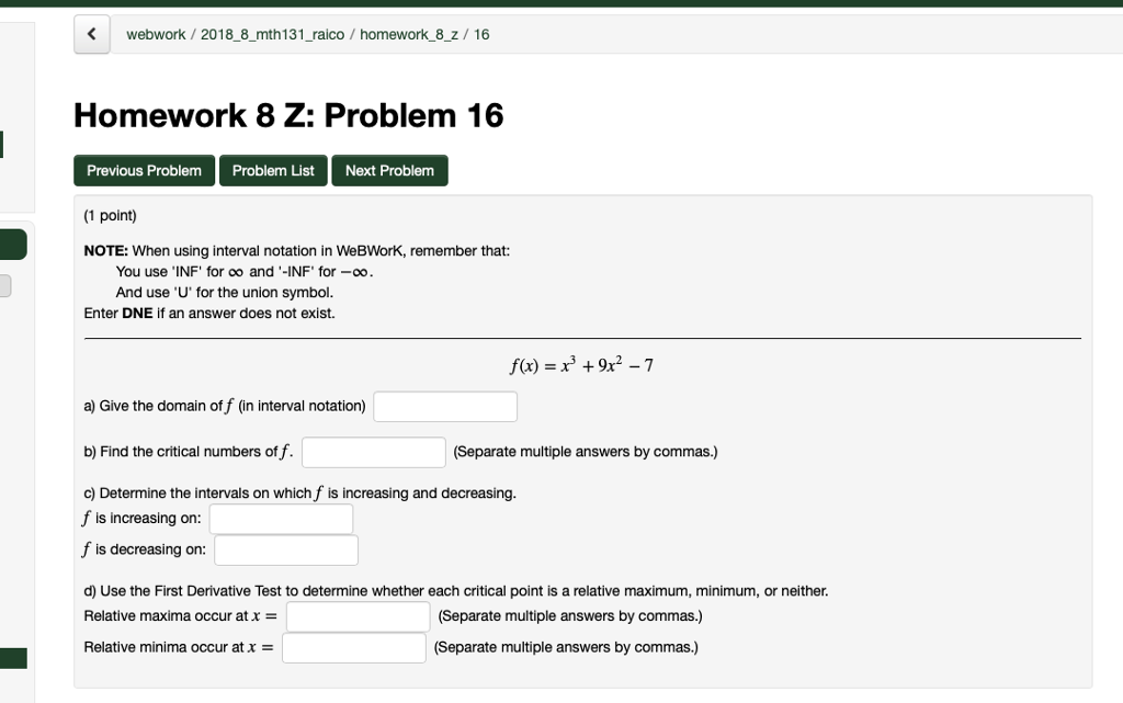 Solved Kwebwork2018 8 Mth131raico Homework 8z16