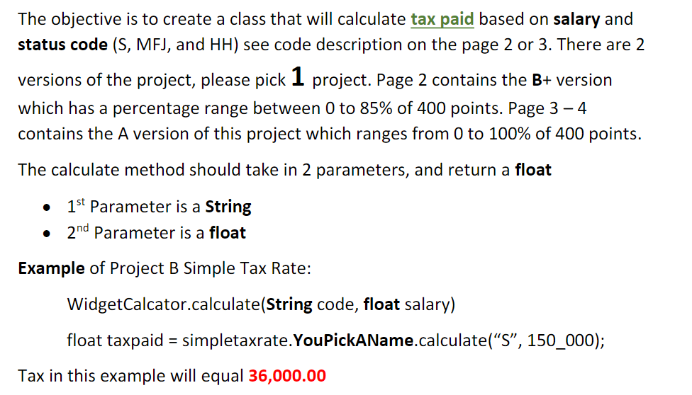 Solved Simple Tax Rate Example (Score 0-85\%) The table | Chegg.com