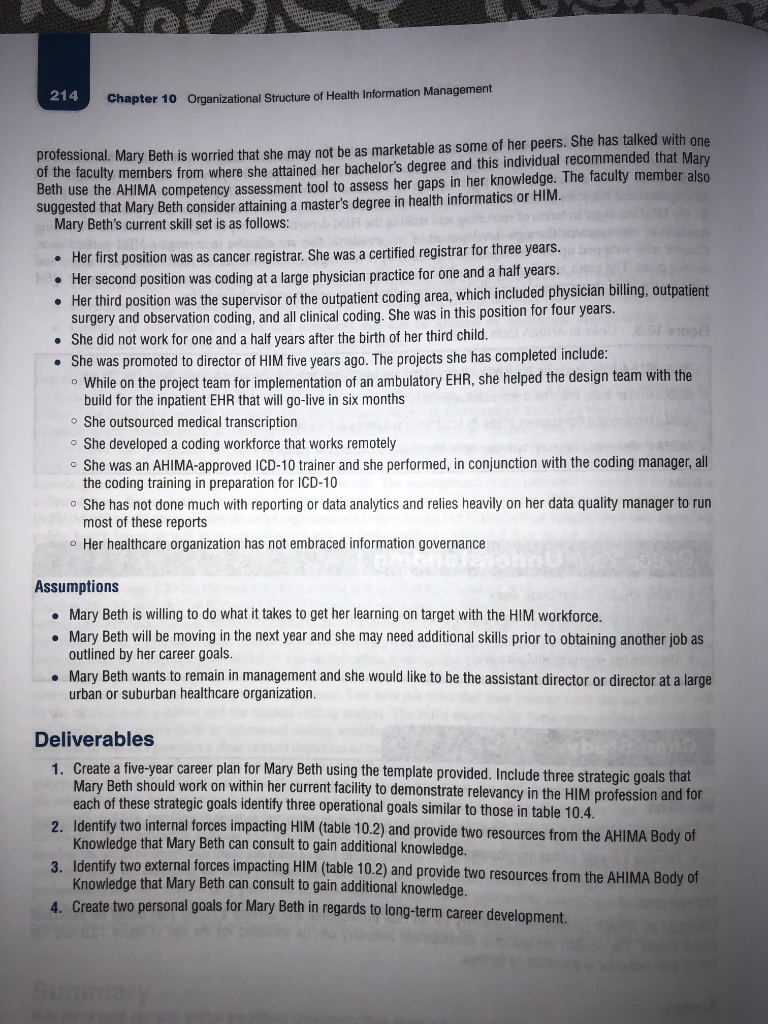 eck Your Understanding, 1. Define AHIMA's five | Chegg.com
