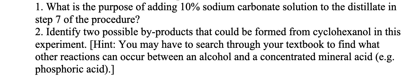 Solved Preparation of Cyclohexene from | Chegg.com
