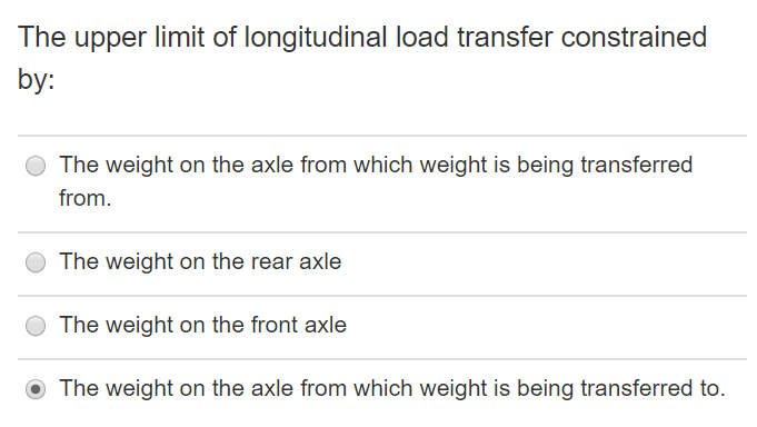 Solved The upper limit of longitudinal load transfer | Chegg.com