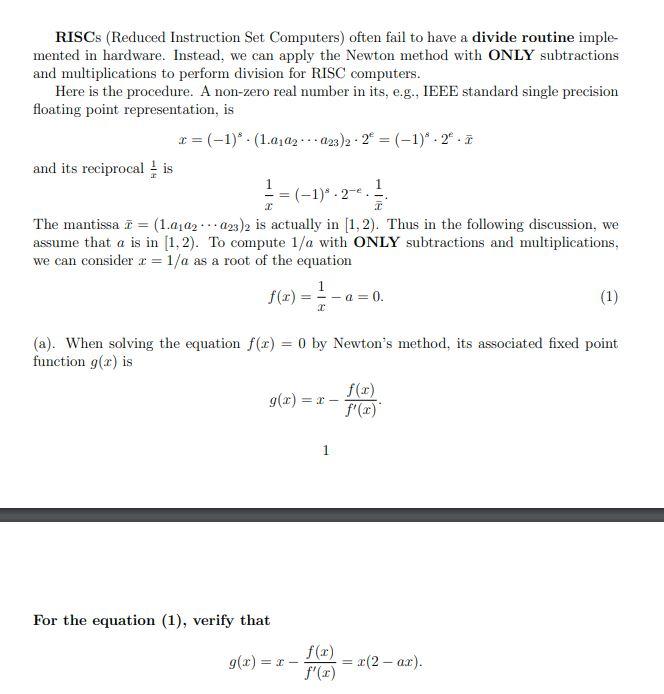 Solved RISCs (Reduced Instruction Set Computers) often fail | Chegg.com