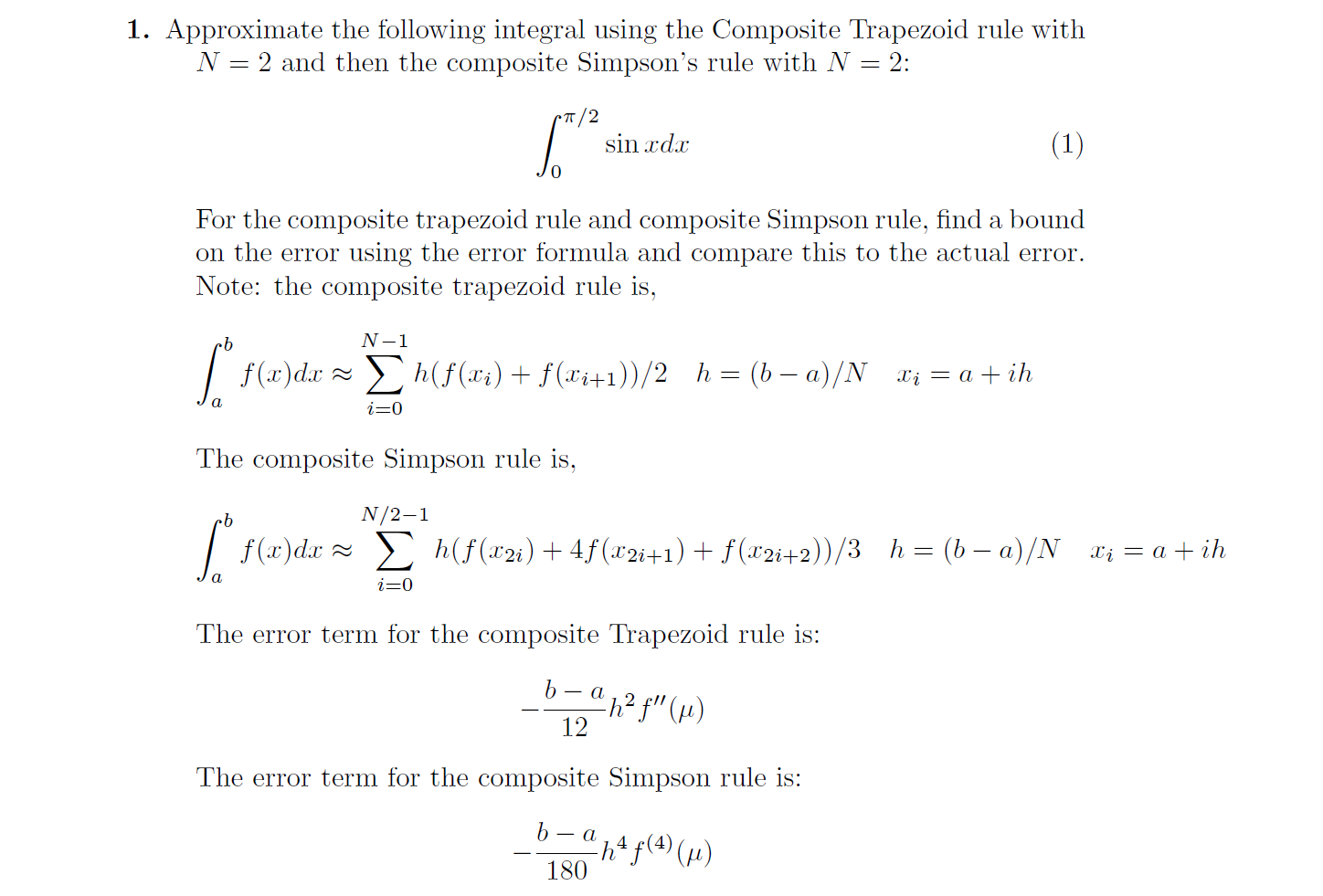 Solved Please solve this Numerical Analysis question. I need | Chegg.com