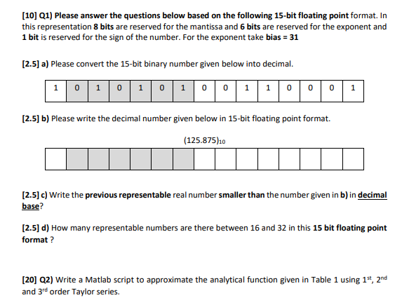 [10] Q1) Please answer the questions below based on | Chegg.com