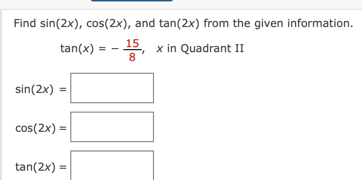 Solved If we know the values of sin(x) and cos(x), we can | Chegg.com