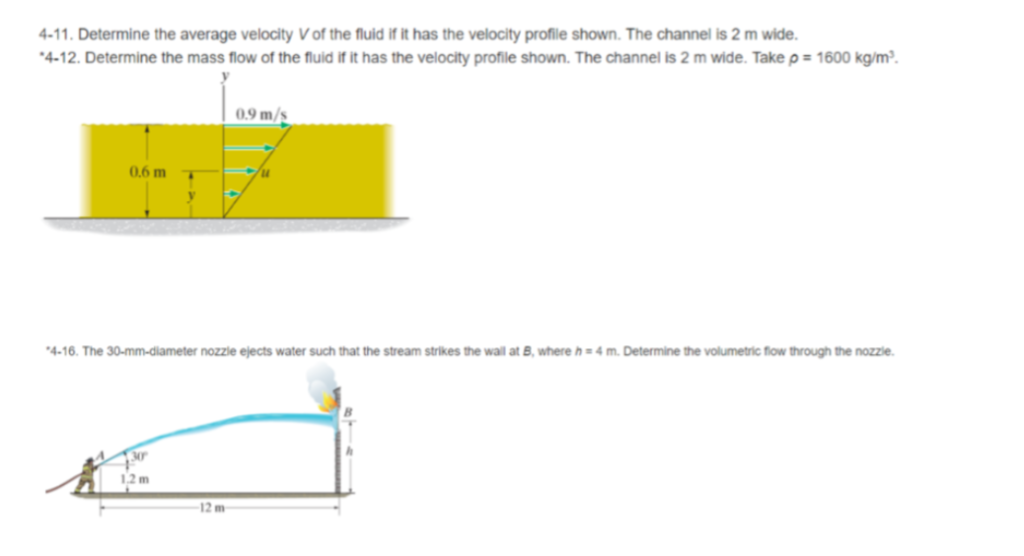 Solved -11. Determine the average velocity Vof the fluid if | Chegg.com