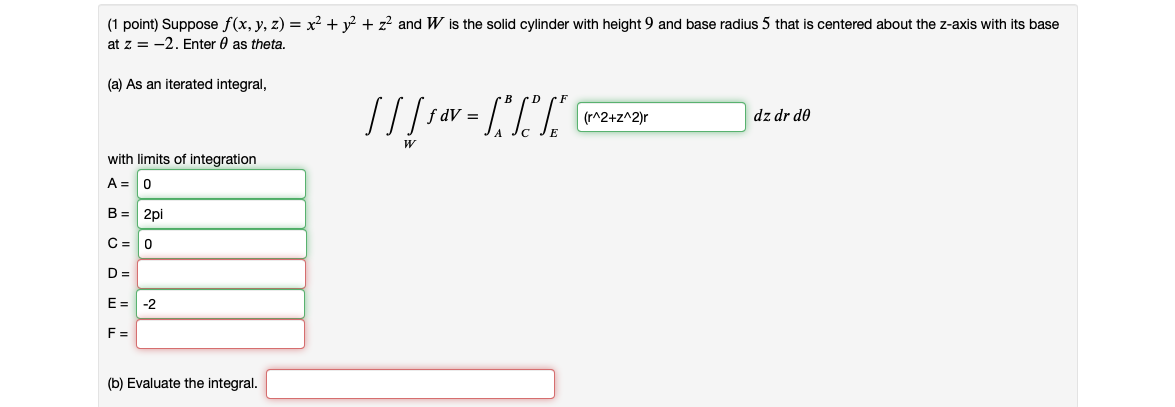 Solved Suppose 𝑓(𝑥,𝑦,𝑧)=𝑥2+𝑦2+𝑧2f(x,y,z)=x2+y2+z2 and | Chegg.com