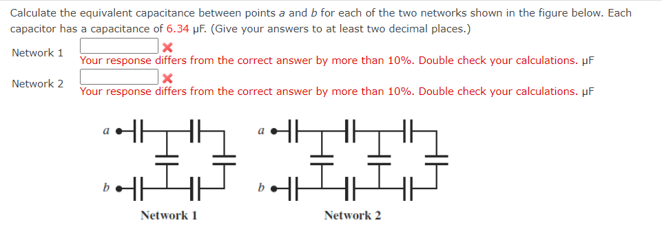 [Solved]: Calculate the equivalent capacitance between poi