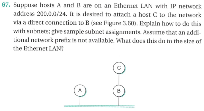 Solved 67. Suppose hosts A and B are on an Ethernet LAN with | Chegg.com