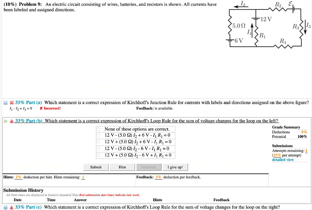Solved (10\%) Problem 9: An electric circuit consisting of | Chegg.com