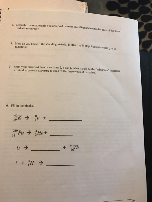 Solved EXPERIMENT 10 NUCLEAR RADIATION REPORT SHEET | Chegg.com