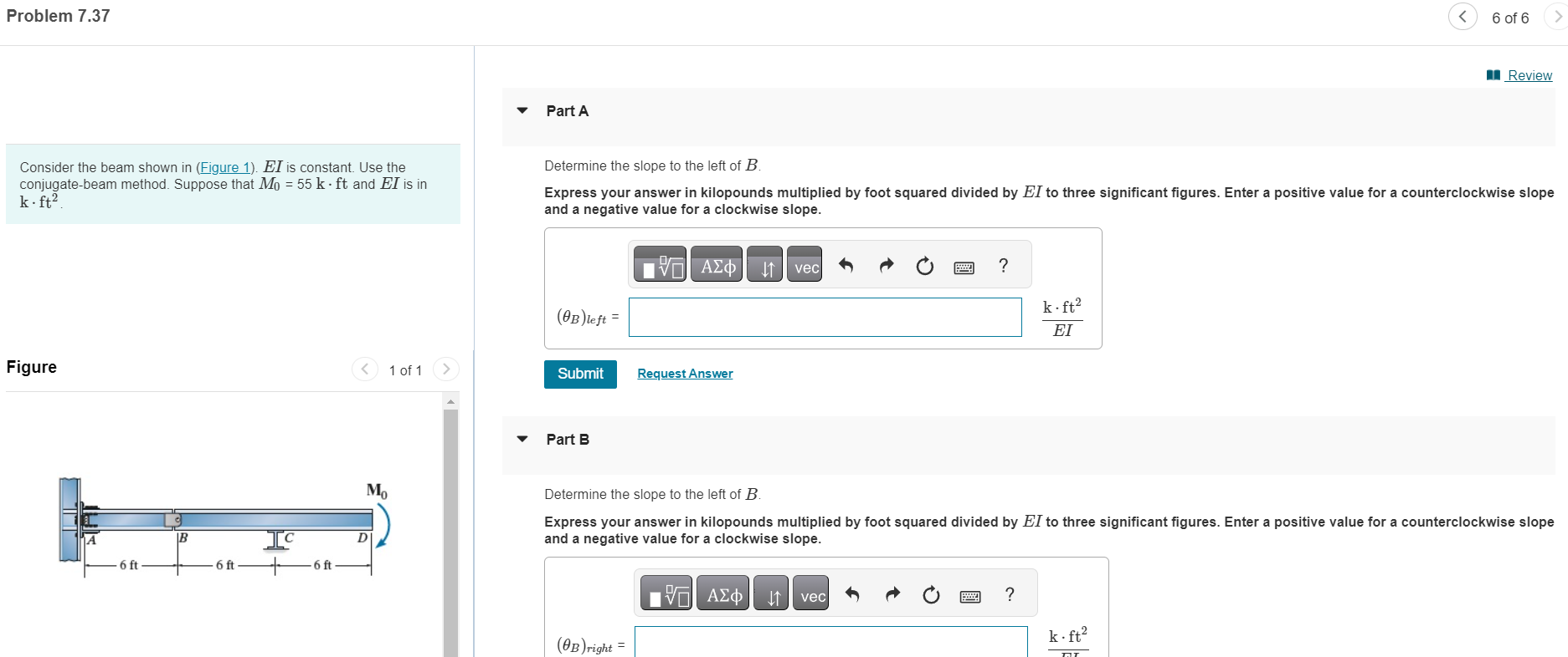 Solved by an EXPERT Part AConsider the beam shown | Chegg.com