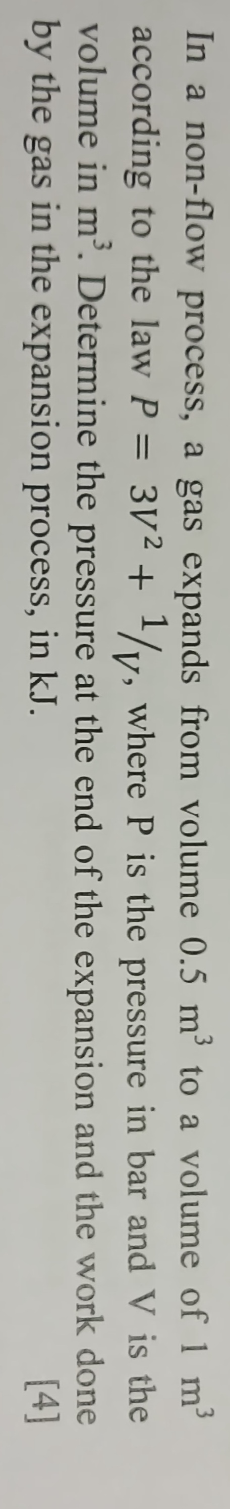 Solved In a non-flow process, a gas expands from volume | Chegg.com