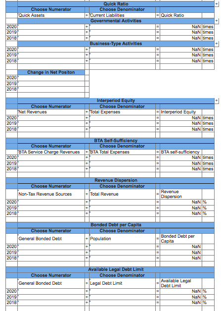 The government-wide financial statements for the City | Chegg.com