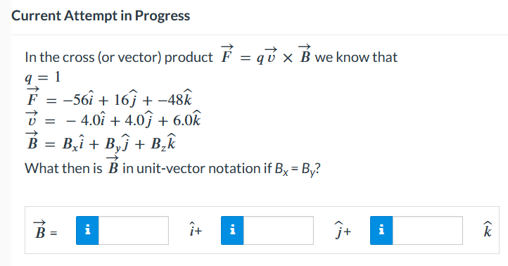 Solved In the cross (or vector) product F=qv×B we know that | Chegg.com