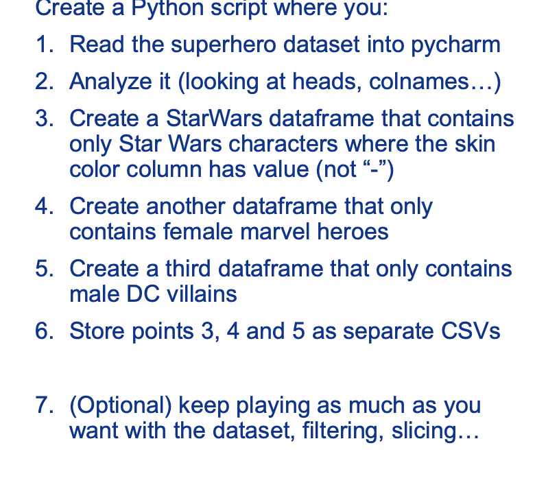 Solved Create a Python script where you: 1. Read the | Chegg.com