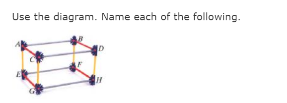 Solved Use the diagram. Name each of the following.the | Chegg.com