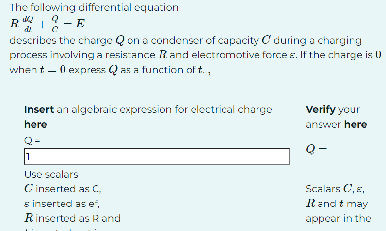 Solved The following differential | Chegg.com