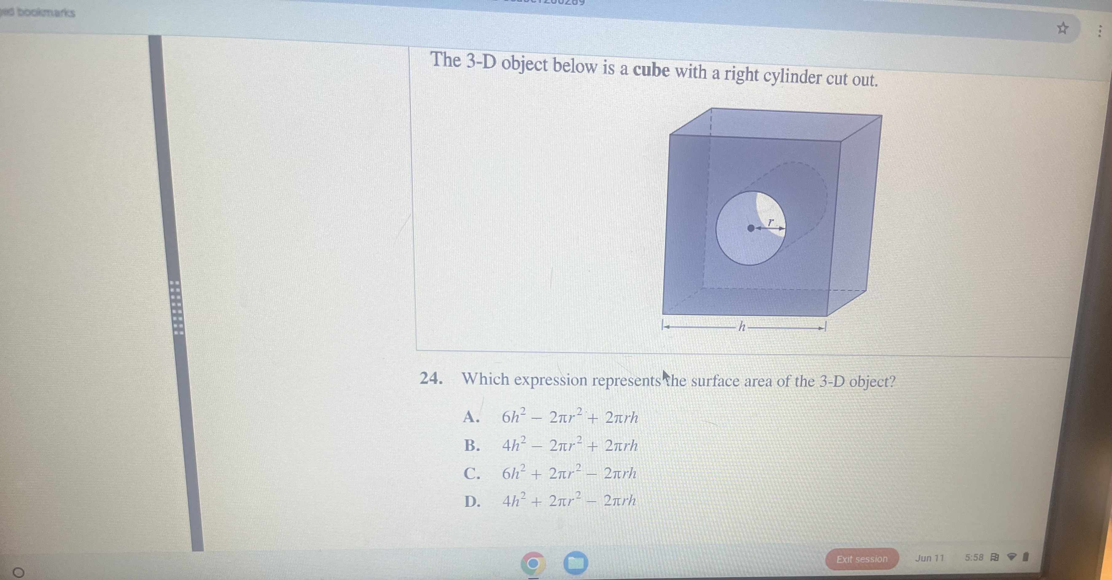 Solved code class="asciimath">The 3-D object below is a cube | Chegg.com