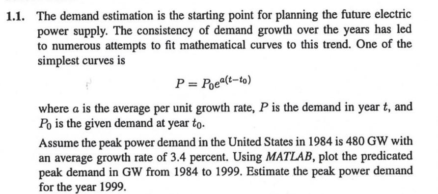 Solved The demand estimation is the starting point for | Chegg.com
