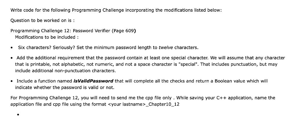 Solved Write code for the following Programming Challenge | Chegg.com