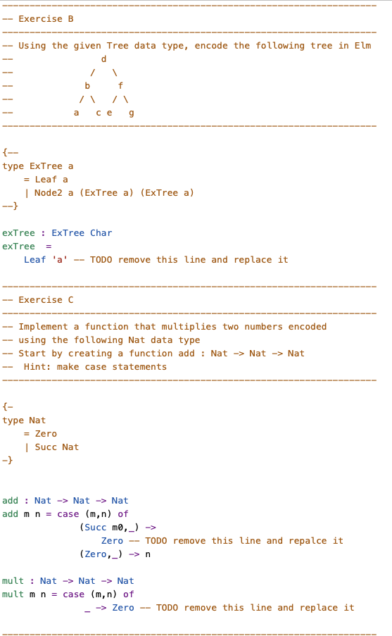 Solved - Exercise B -- Using the given Tree data type, | Chegg.com Solved - Exercise B -- Using the given Tree data type, | Chegg.com