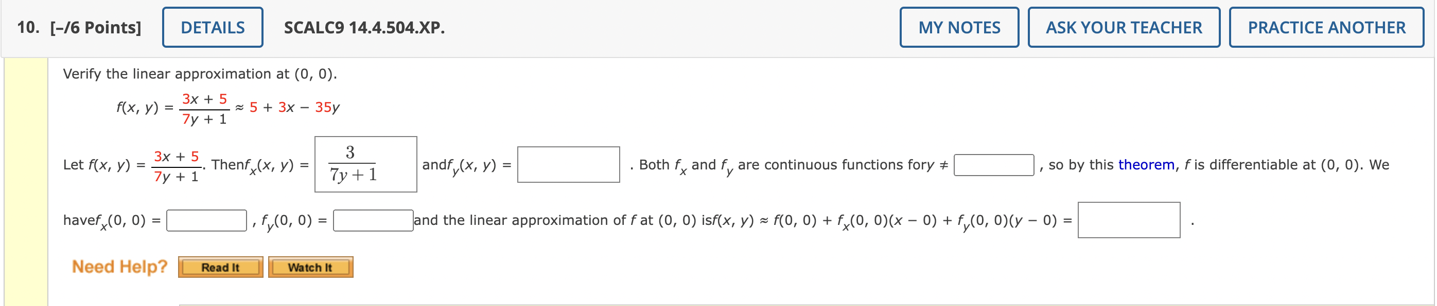 Solved Verify the linear approximation at | Chegg.com