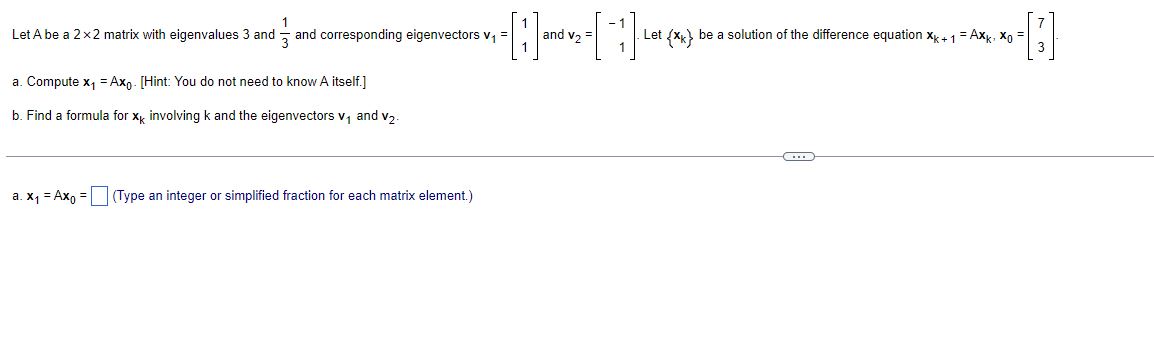 Solved Let A Be A 2×2 Matrix With Eigenvalues 3 And 31 And