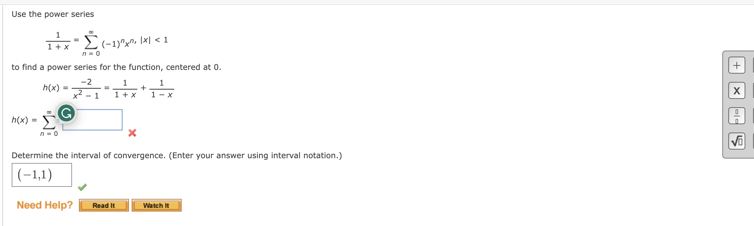 Solved Find a power series for the function, centered at c. | Chegg.com