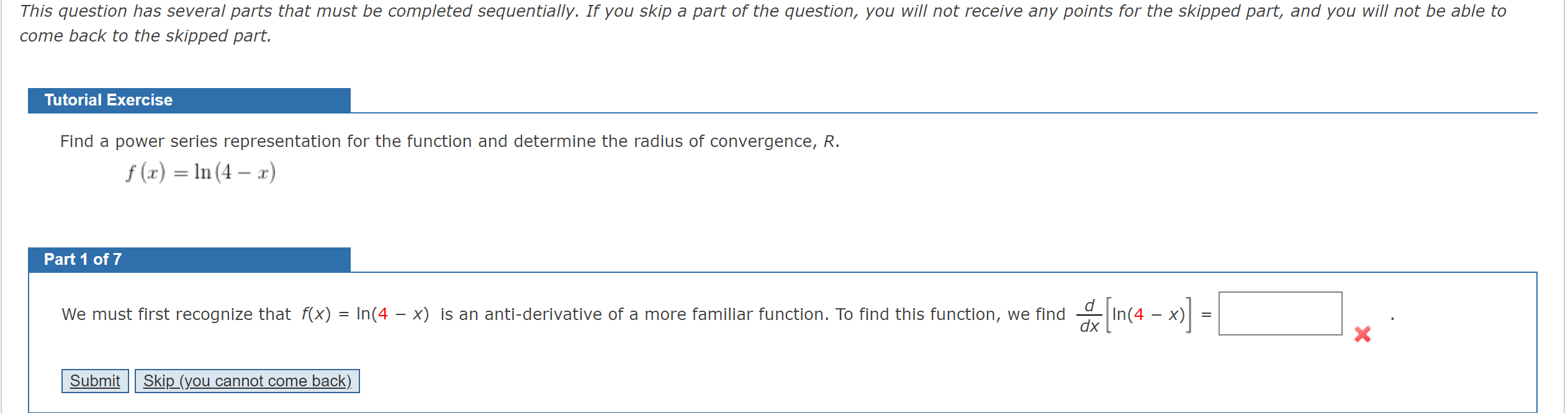 Solved This question has several parts that must be | Chegg.com
