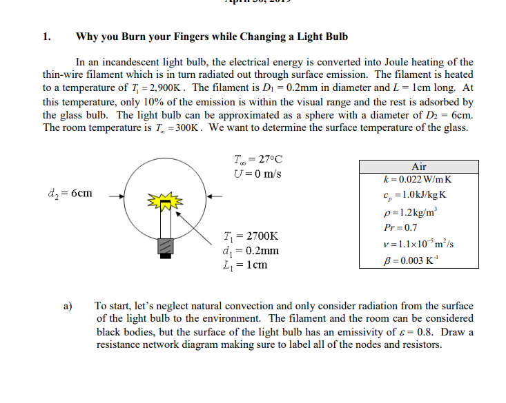 1.Why you Burn your Fingers while Changing a Light | Chegg.com