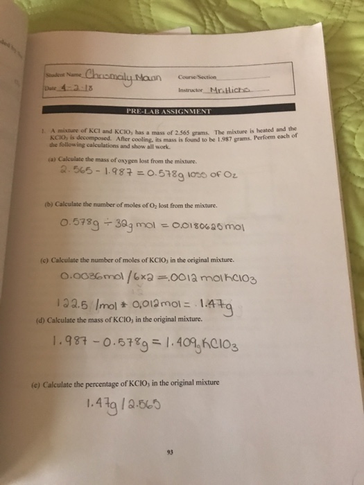 Student Name Date Instructor POST-LAB QUESTIONS 1. | Chegg.com