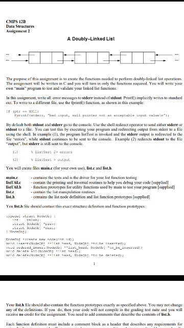 Solved 1 Cmps 12b Data Structures Assignment 2 The 