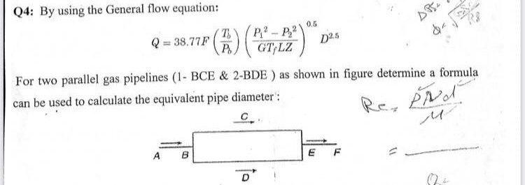 de D25 Q4: By using the General flow equation: Т) | Chegg.com