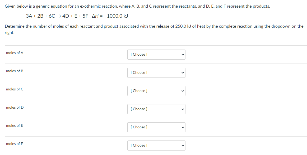Solved Given below is a generic equation for an exothermic | Chegg.com