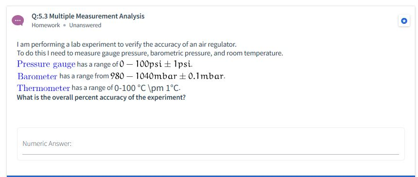 Solved Q:5.3 Multiple Measurement Analysis Homework. | Chegg.com
