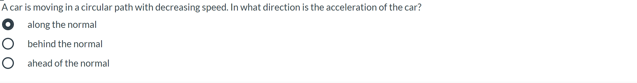 Solved A car is moving in a circular path with decreasing | Chegg.com