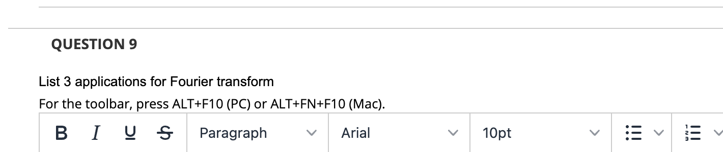 Solved List 3 applications for Fourier transform For the | Chegg.com