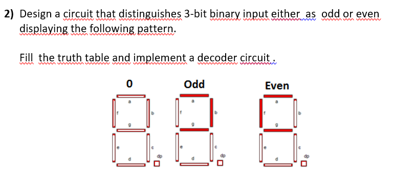 Solved 2) Design a circuit that distinguishes 3-bit binary | Chegg.com