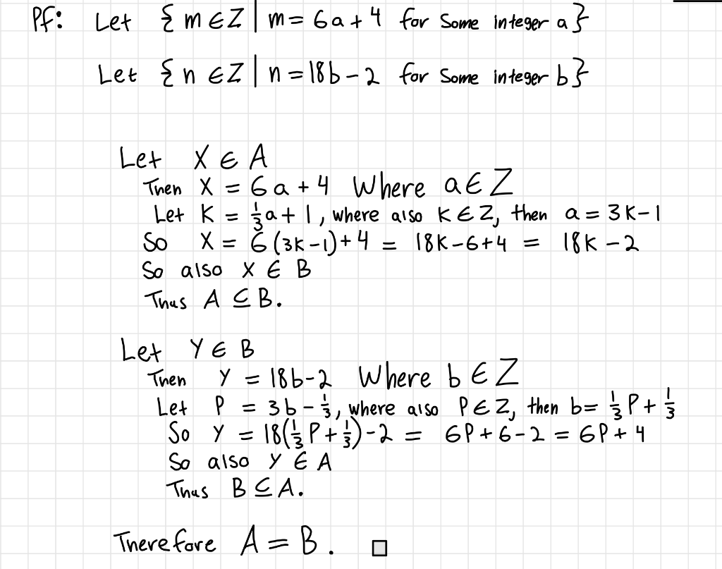Solved Can you tell me if my proof logic is valid for the | Chegg.com