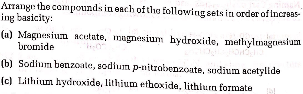 Solved Arrange the compounds in each of the following sets | Chegg.com