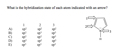 Solved What is the hybridization state of each atom | Chegg.com
